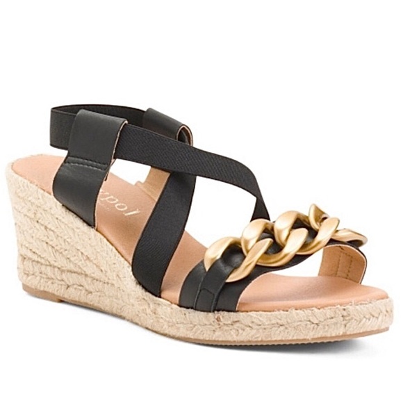 Anthropologie | Shoes | Anthro Maypol Chain Wedge Espadrille Sandals ...
